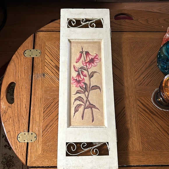 Vintage | Accents | Vintage Solid Wood Hand Painted Panel Wall Hanging ...